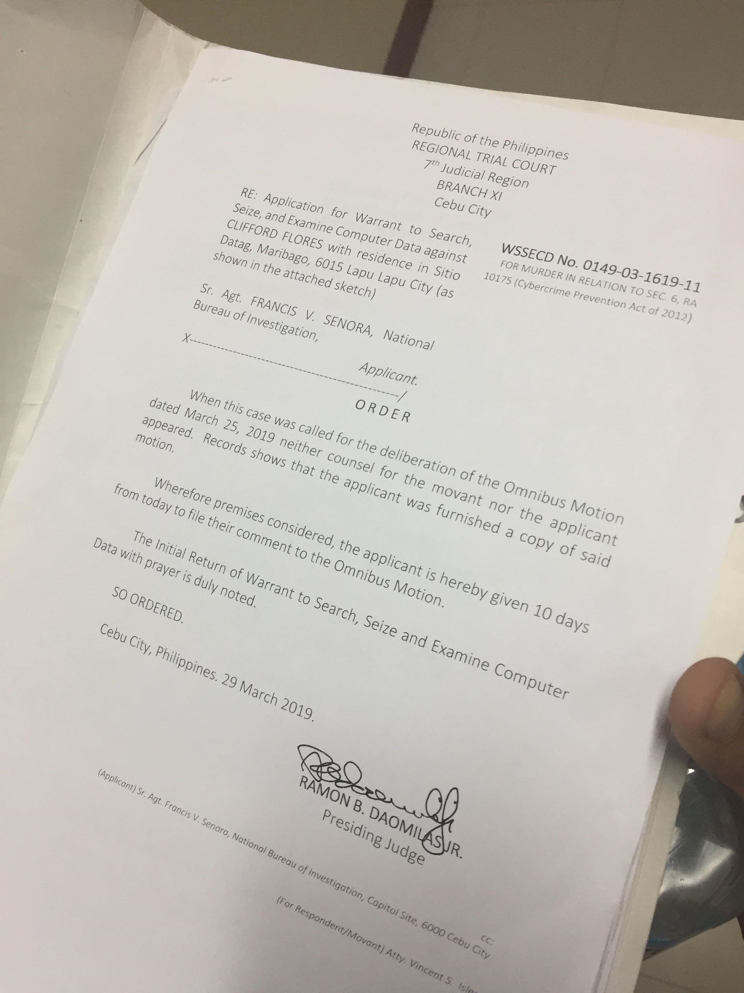 Silawan case: No show for NBI, suspect’s camp | Cebu Daily News