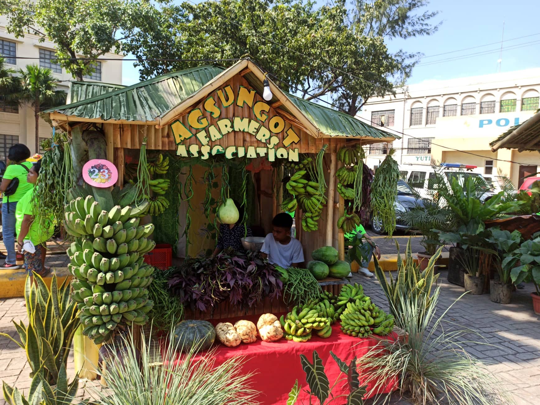 Photo play of farmers' booths joining the Agri-Bonanza at Plaza Sugbo ...