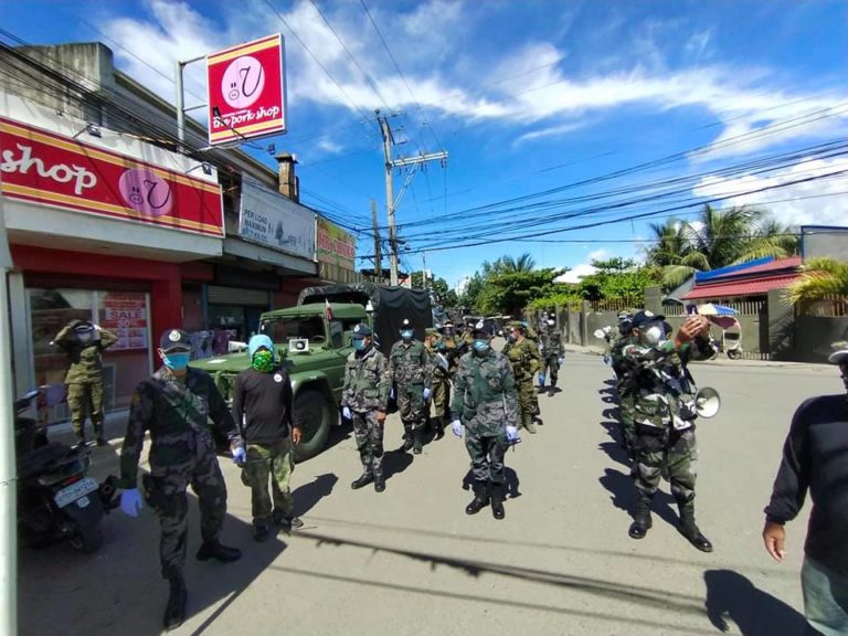 IN PHOTOS: Police, BJMP, and AFP patrol interior barangays of Talisay ...