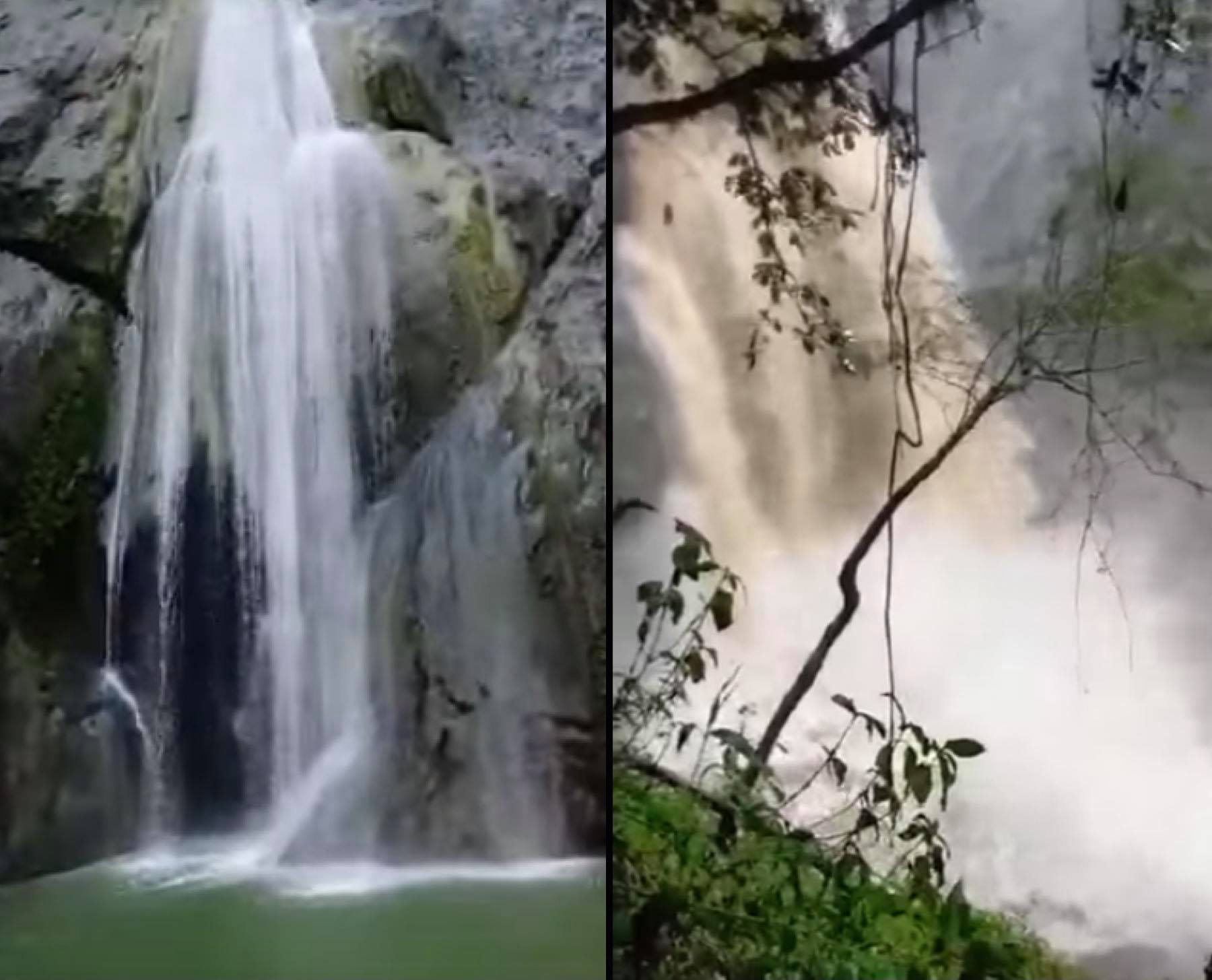 Terrifying gush of water at Tinisig-uwang Falls caught on cam, 2 ...