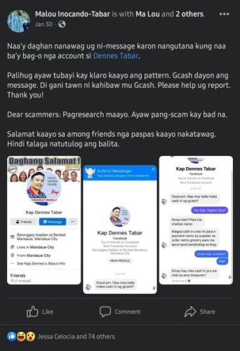 LnB Cebu City warns vs online scammers using the names of brgy ...