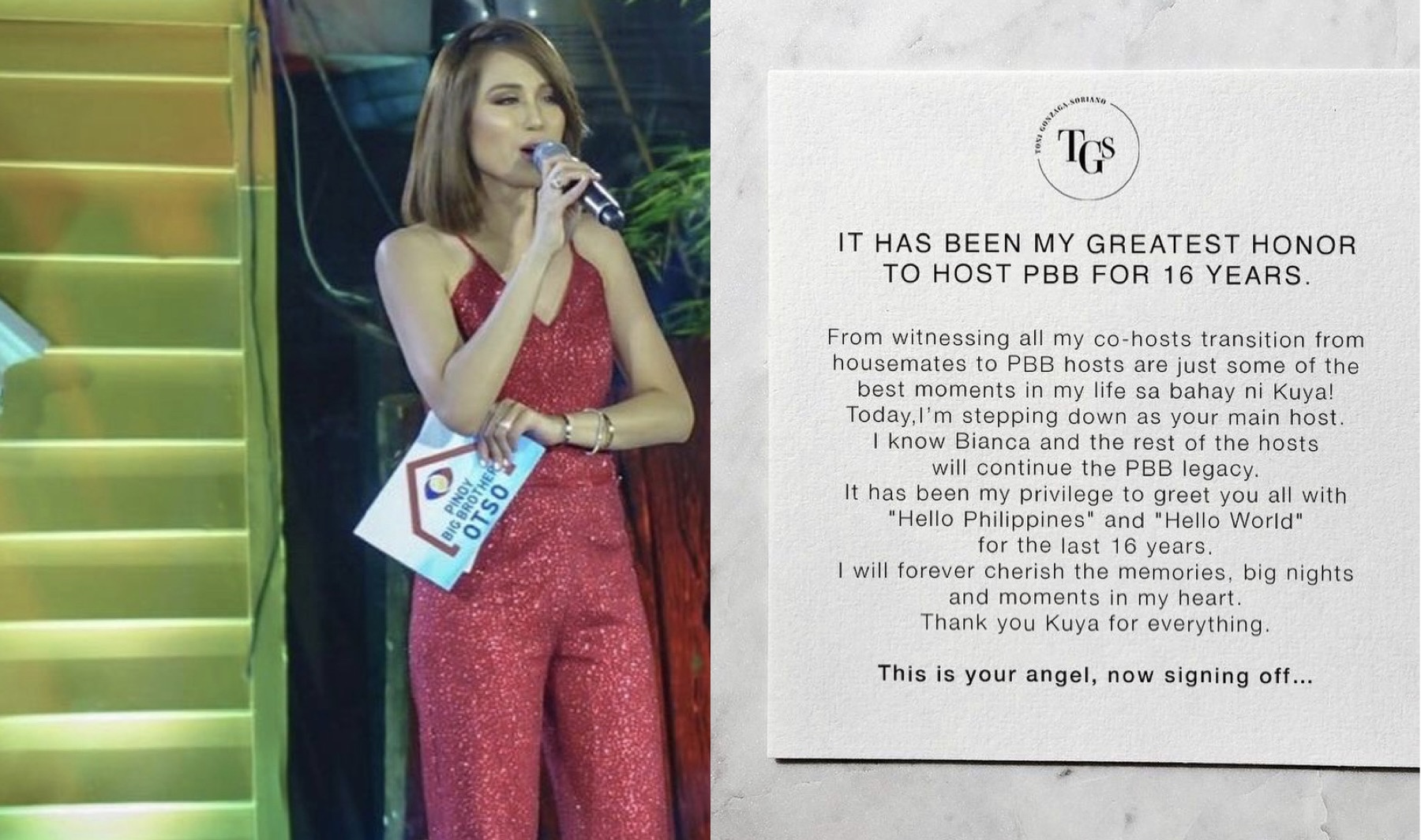 Toni Gonzaga officially steps down as PBB main host | Cebu Daily News