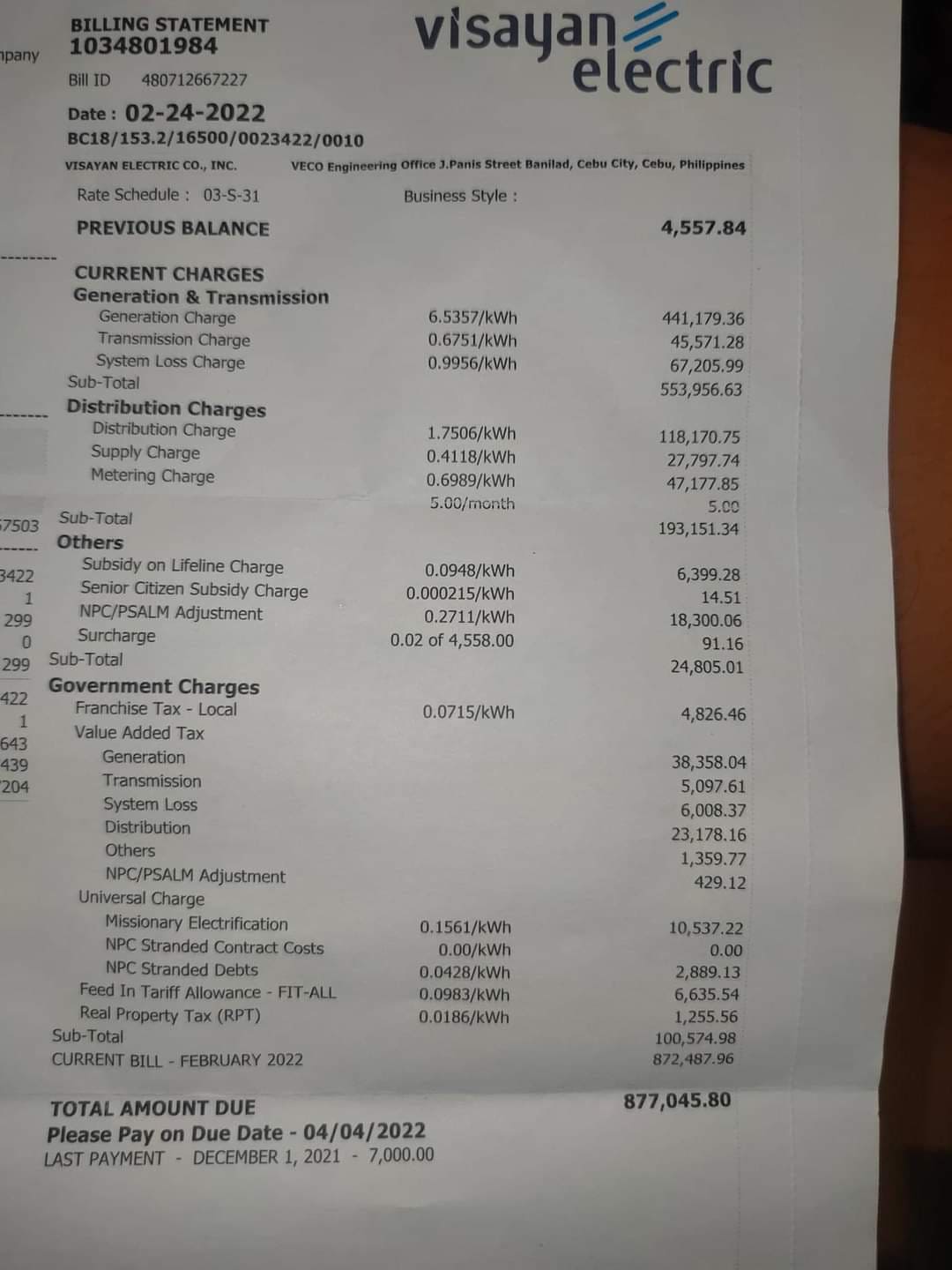 Visayan Electric consumer with P877,000 bill wont sue, wants right bill ...