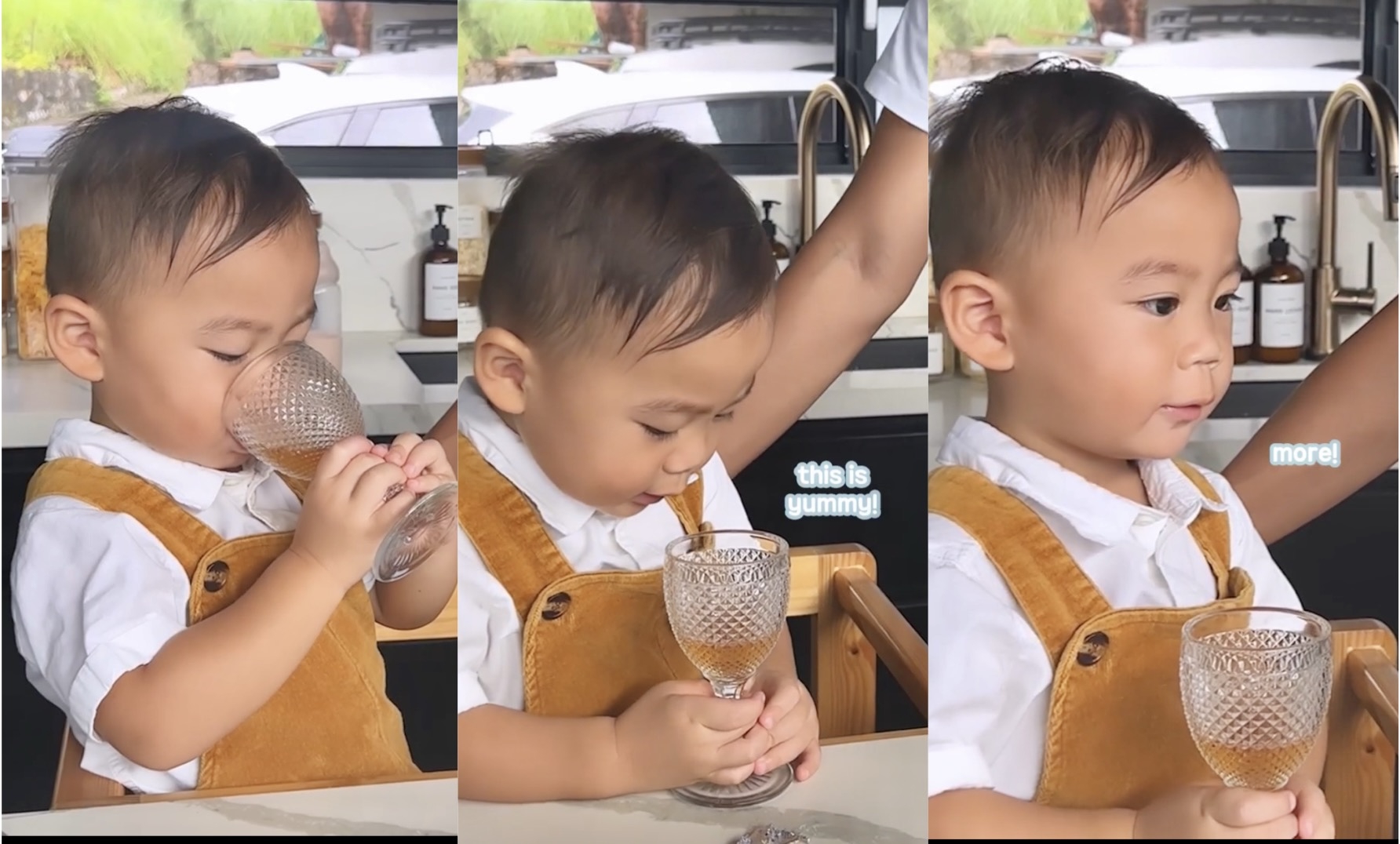 Scottie Boo drinks his first glass of grape juice | Cebu Daily News