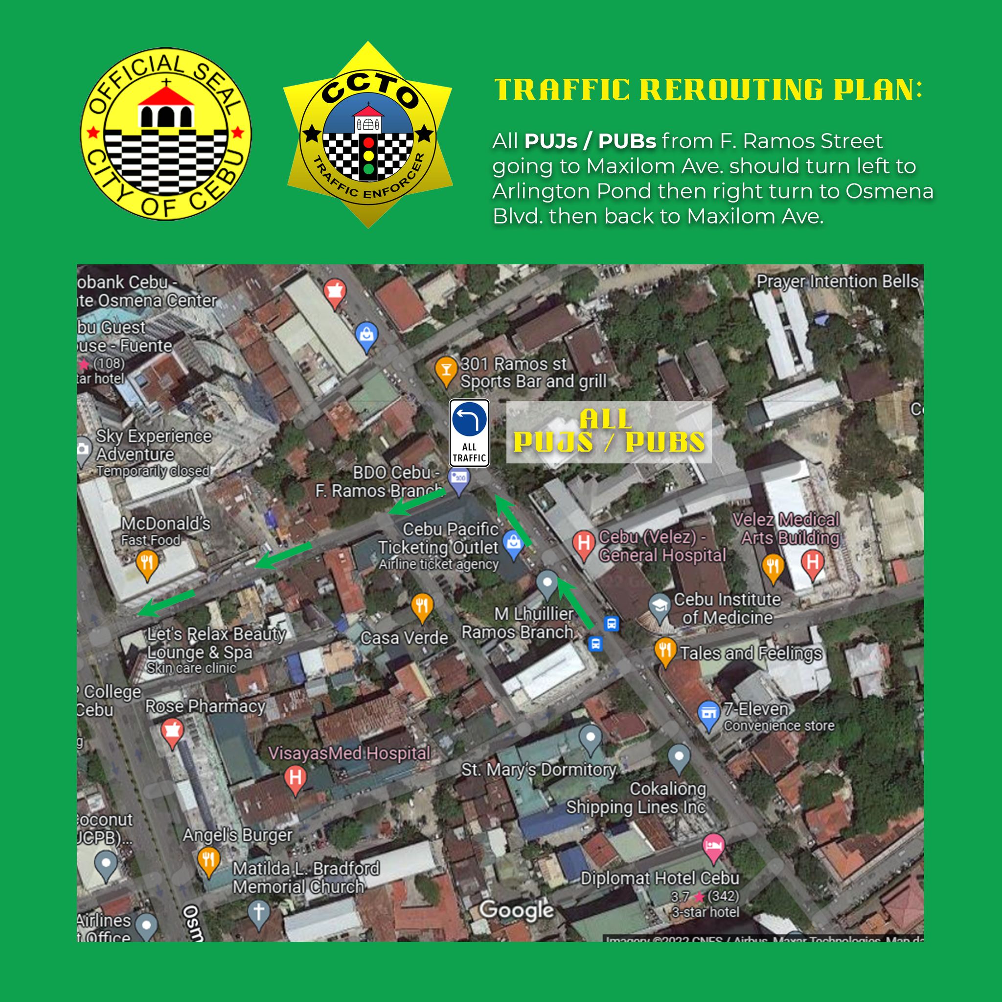 CCTO implements temporary rerouting in F. Ramos St. for traffic study ...