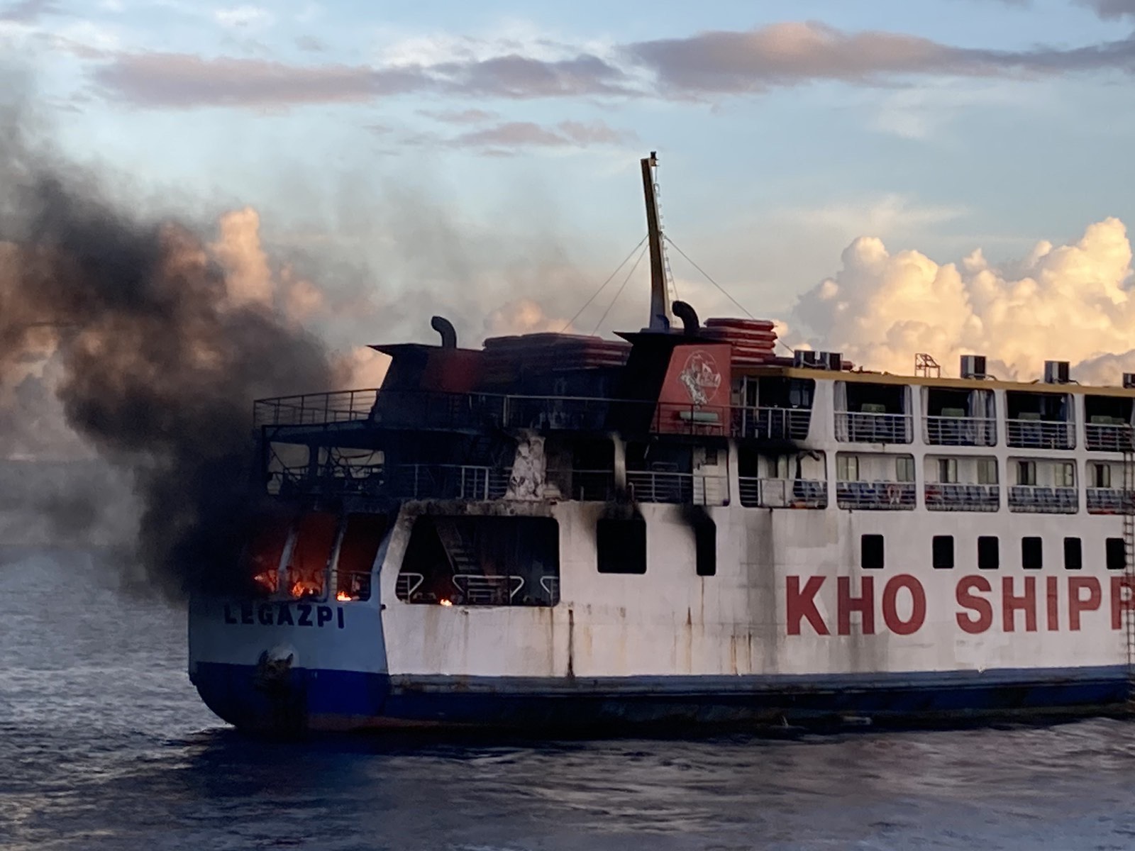 In photos: Ship catches fire off Panglao, 72 passengers, crew rescued ...