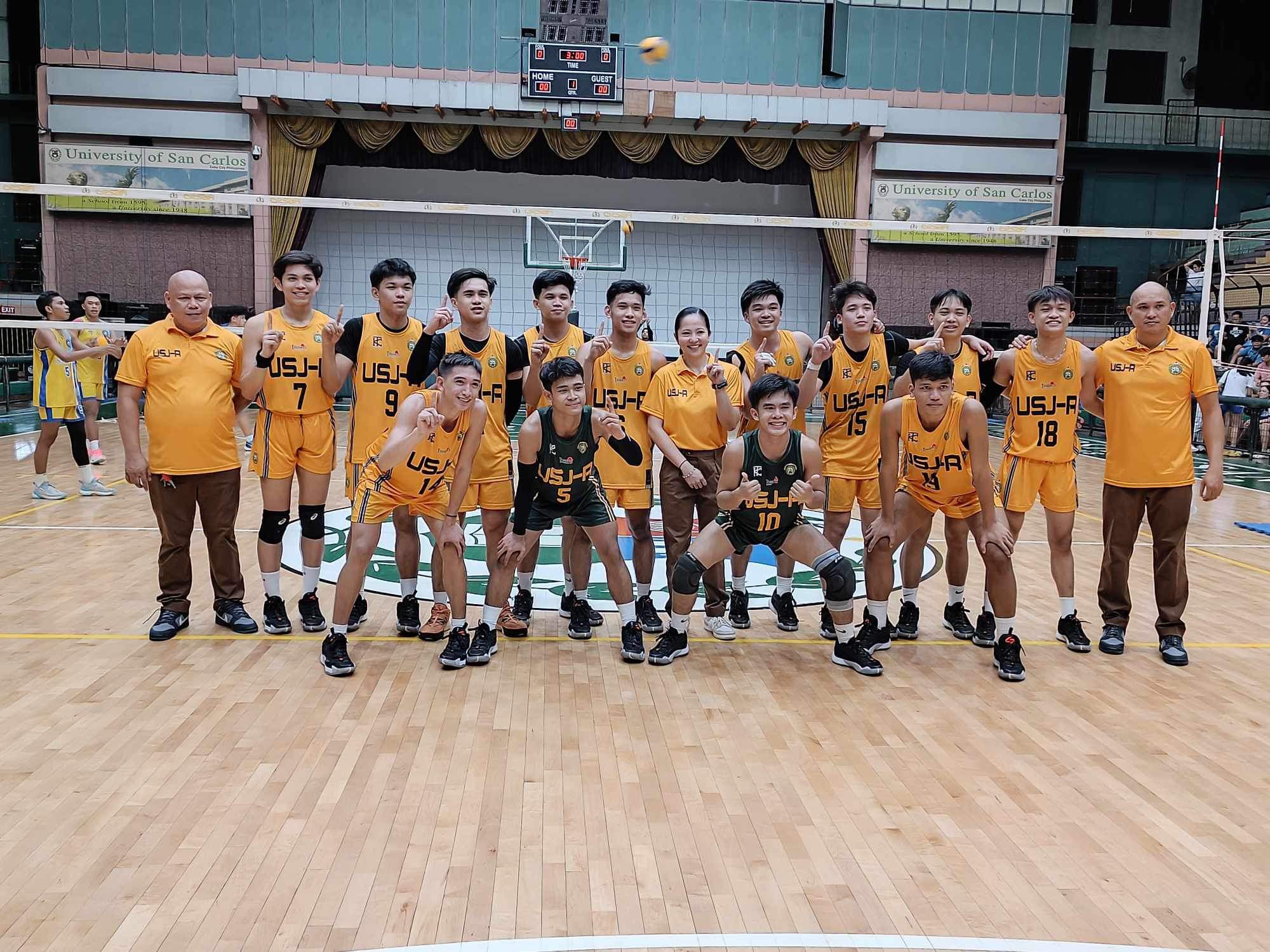 USJ-R dethrones Cesafi boys volleyball champs USPF in semis | Cebu Daily News
