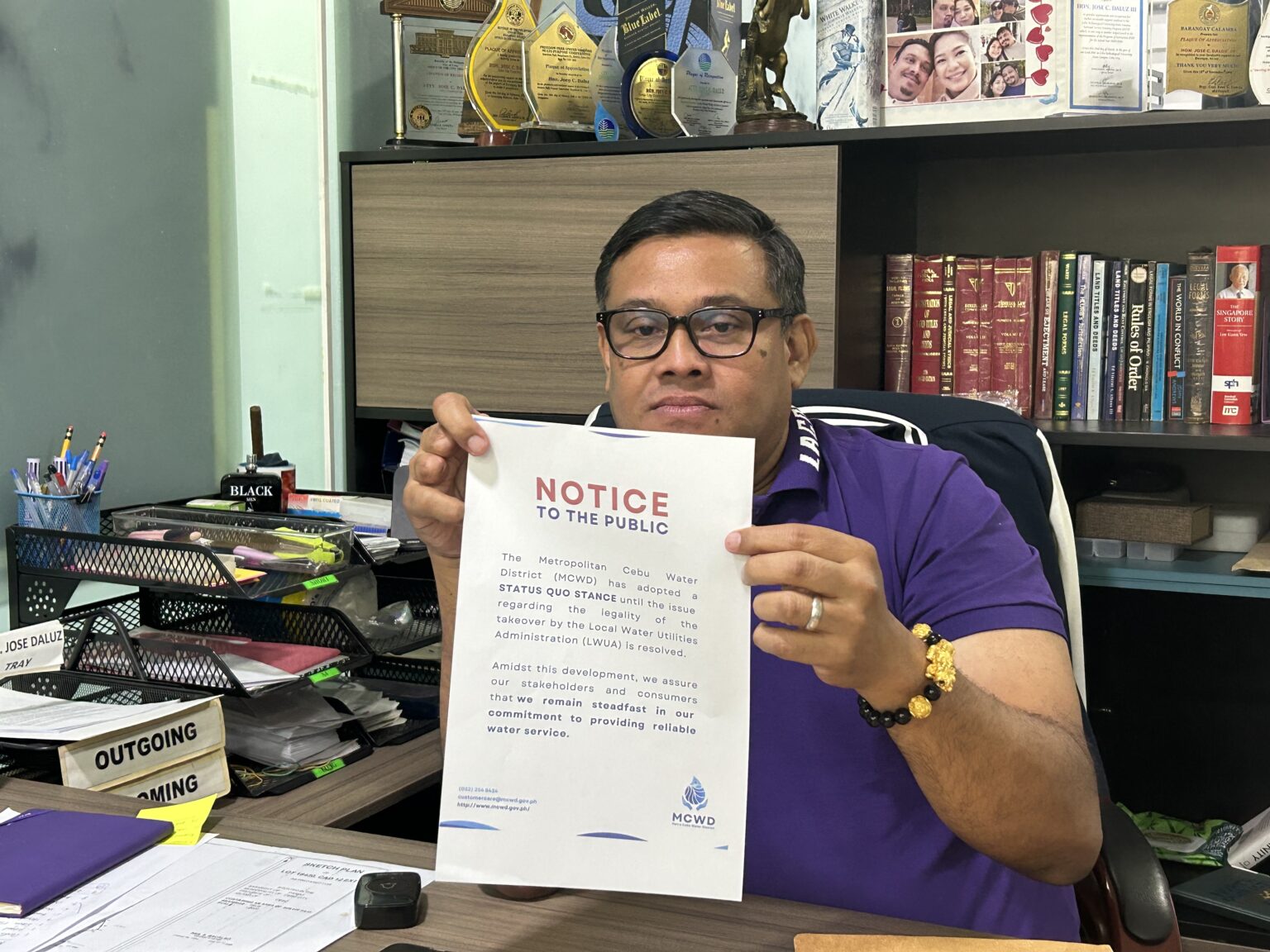 MCWD LWUA takeover: LWUA takeover sparks row, Daluz balks