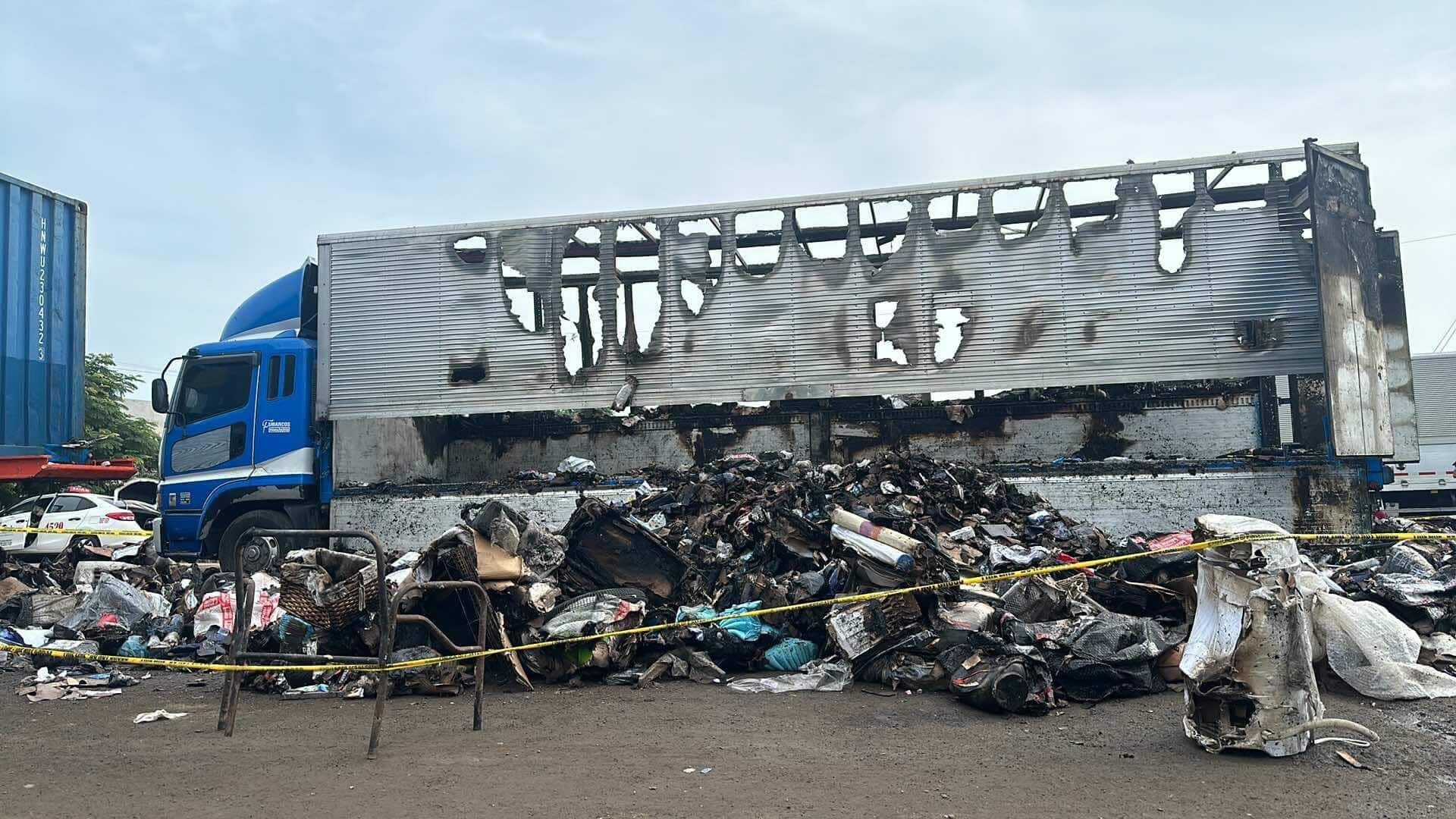 Parcels burned as truck catches fire in Mandaue City | Cebu Daily News