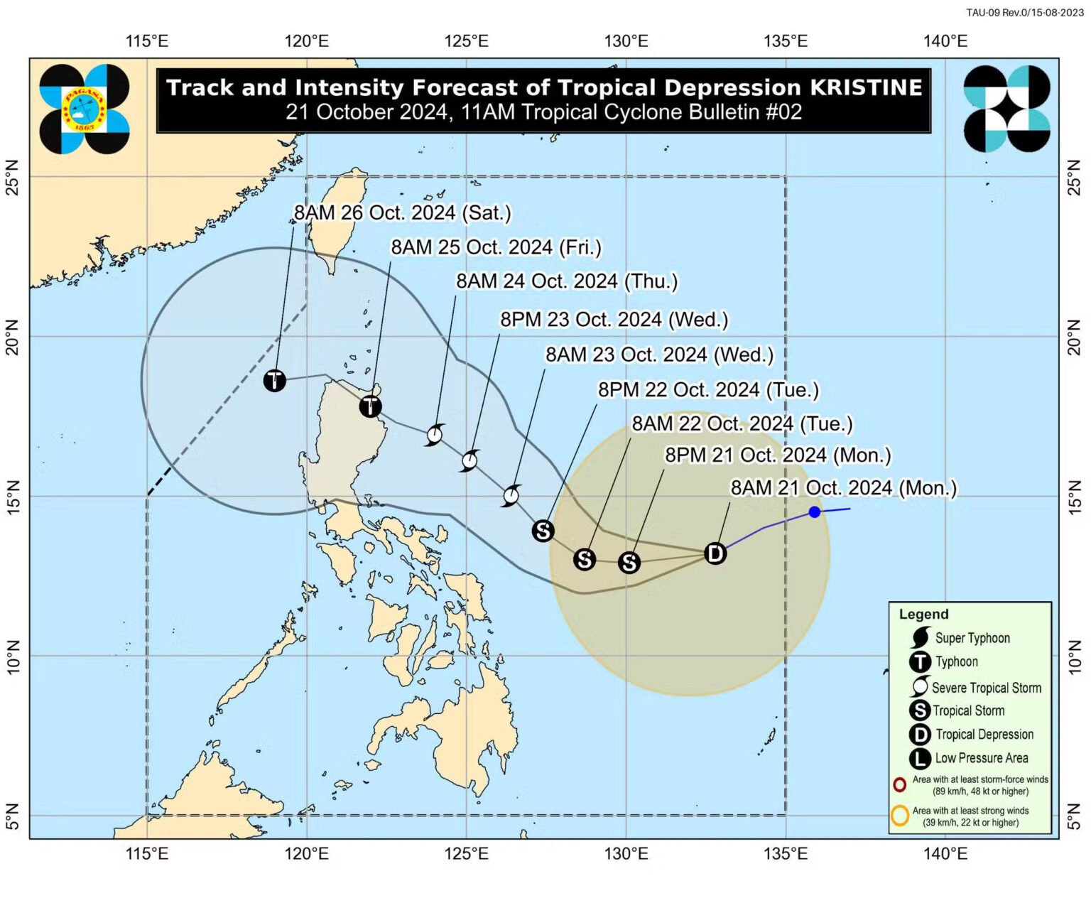 Bicol region on red alert due to Tropical Depression Kristine | Cebu ...