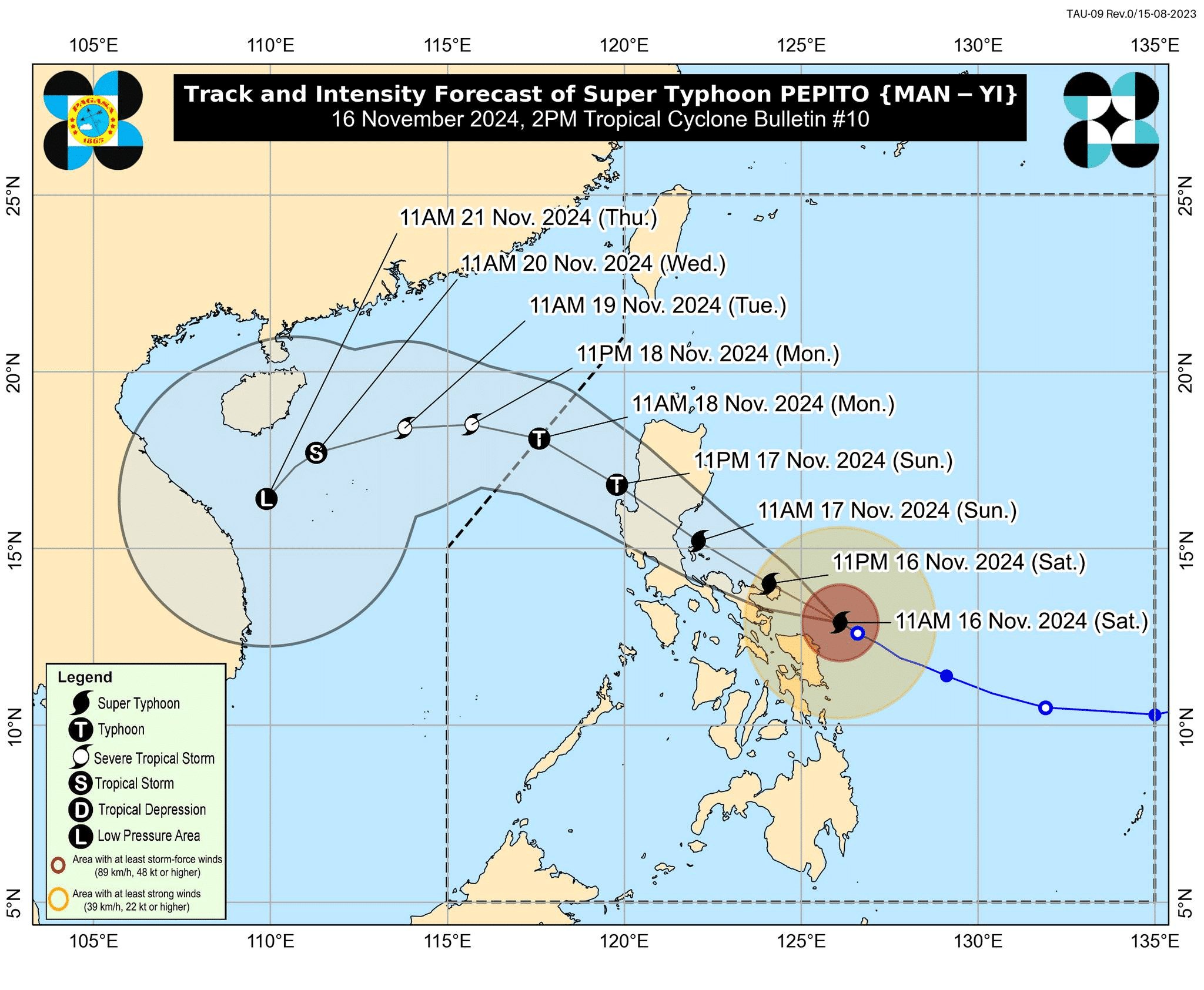 Pepito reaching peak intensity, possible catastrophic level - Pagasa ...