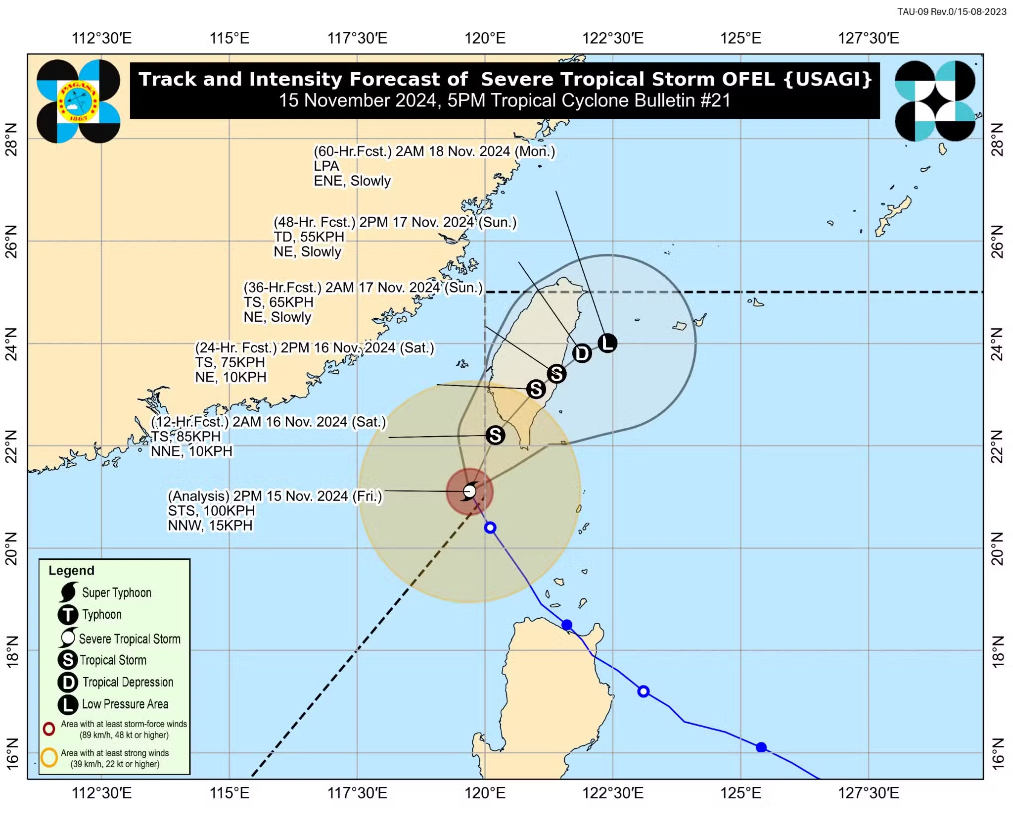 PAGASA: Ofel leaves PAR, but re-entry possible upon reaching Taiwan ...