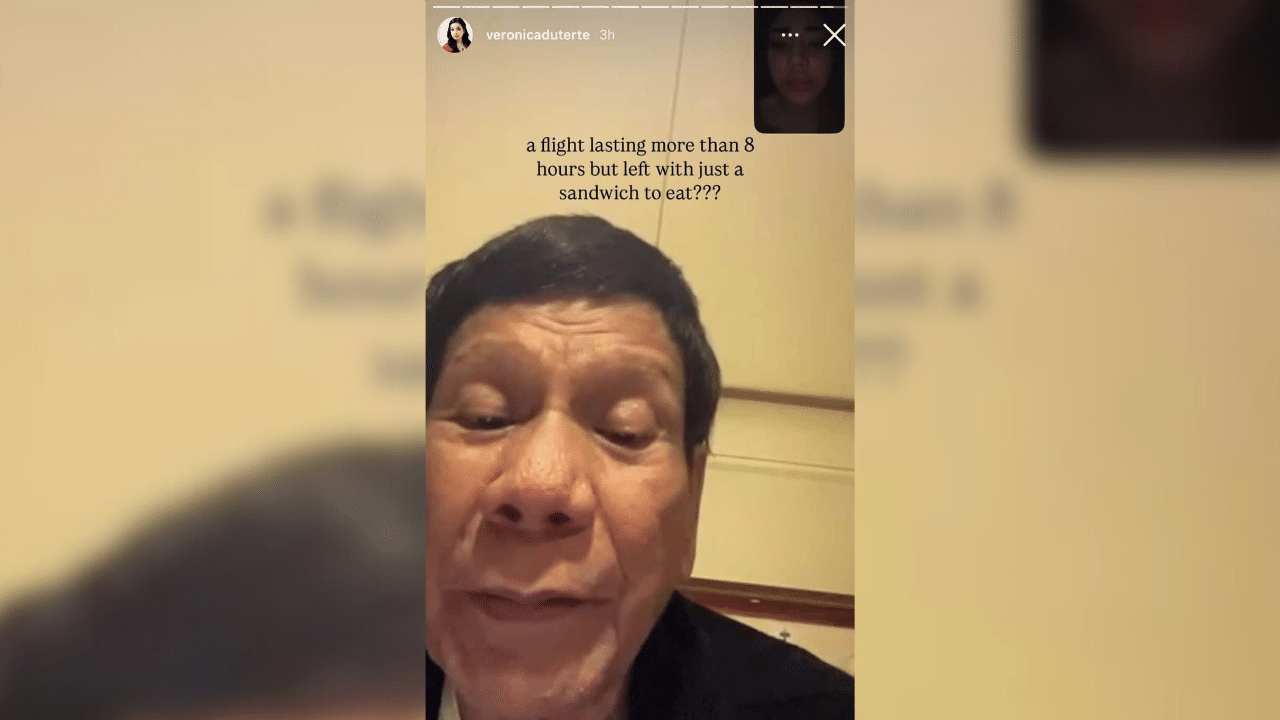 Kitty Duterte laments father’s meager meal on flight to Dubai | Cebu ...