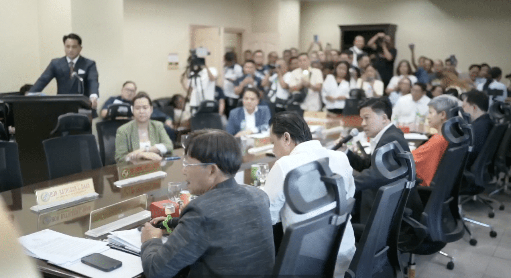 Tensions rose during Cebu province’s board session on Monday