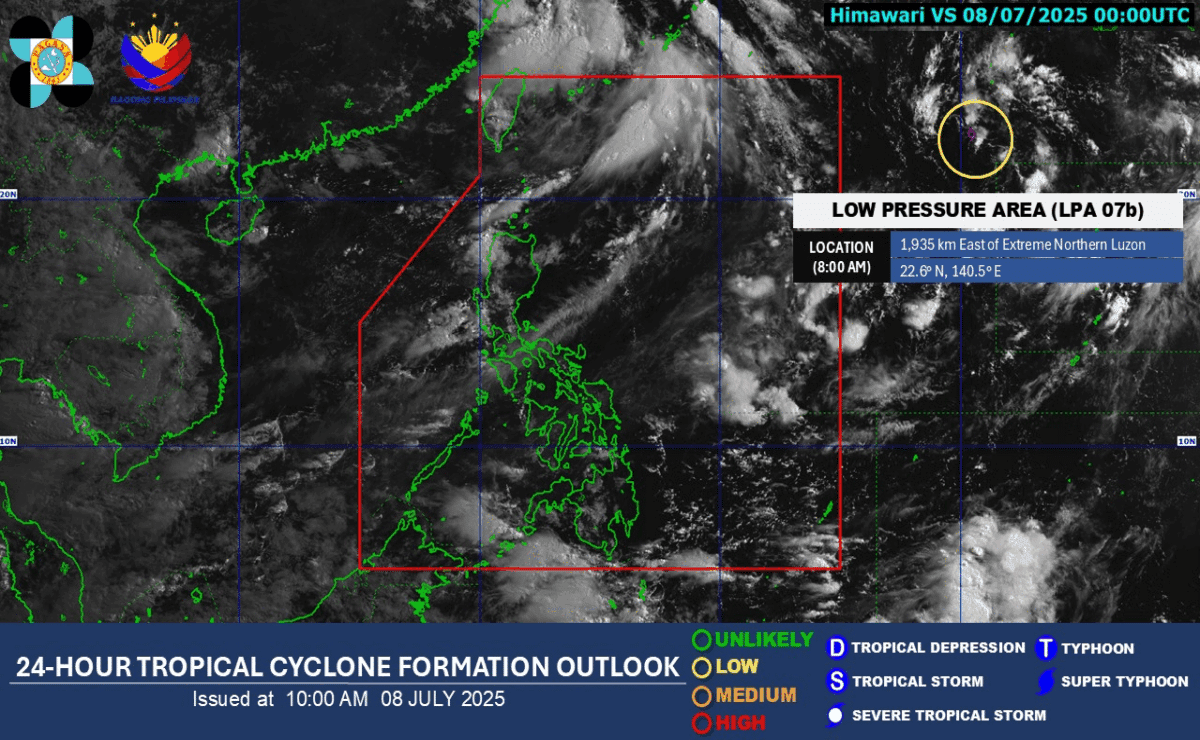 New LPA forms outside PAR - Pagasa