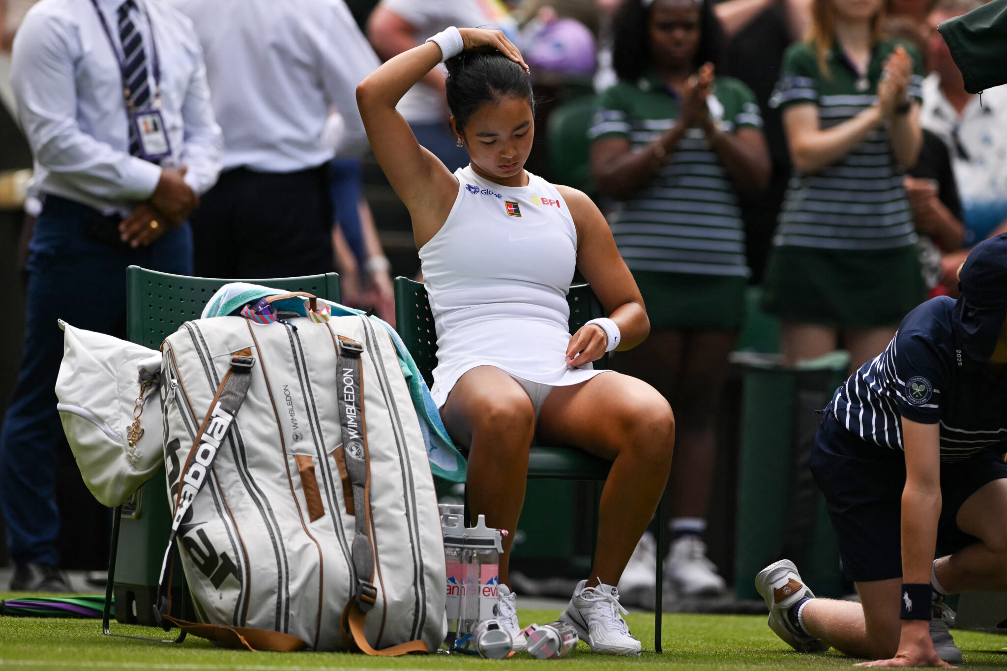 Alex Eala crashes out of Wimbledon, loses in opener to champ