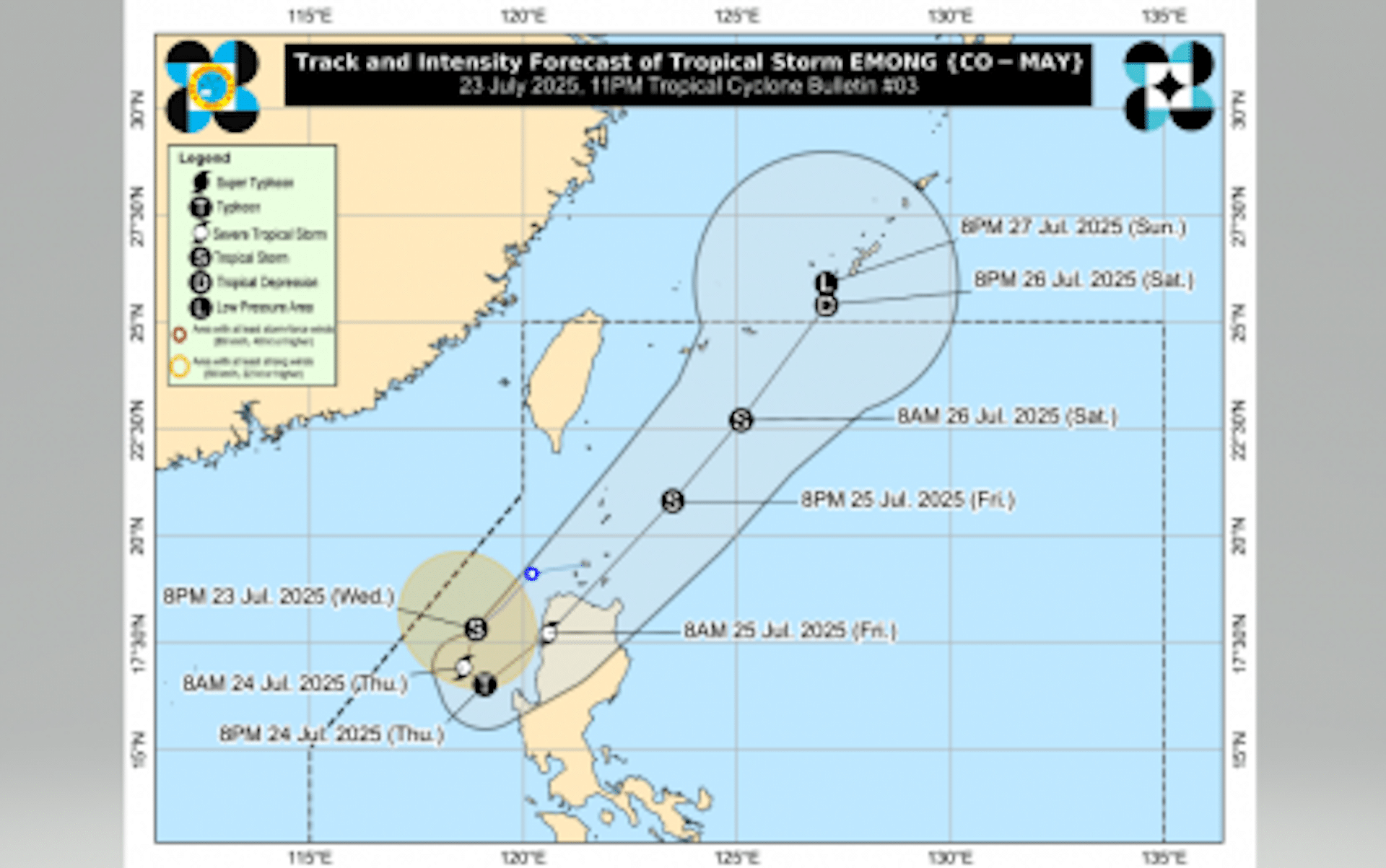 ‘Emong’ slightly intensifies, Signal No. 2 up in parts of Pangasinan