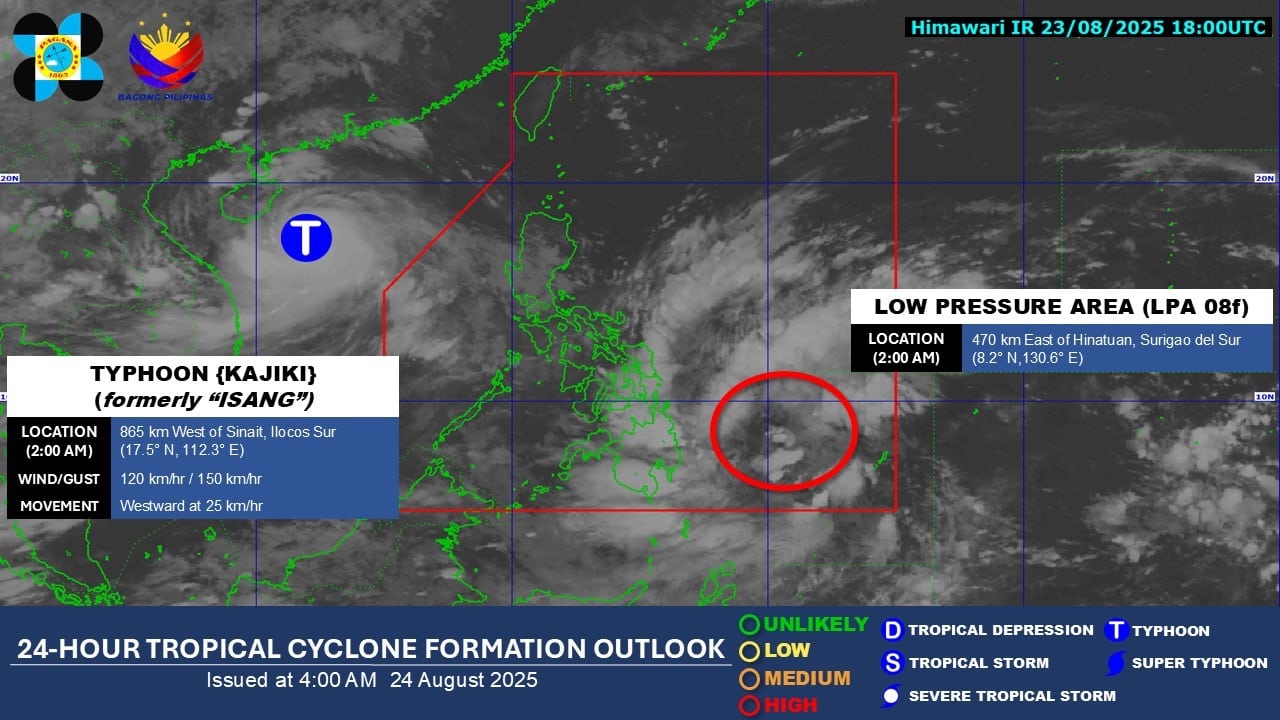 LPA east of Mindanao likely to worsen Sunday - Pagasa