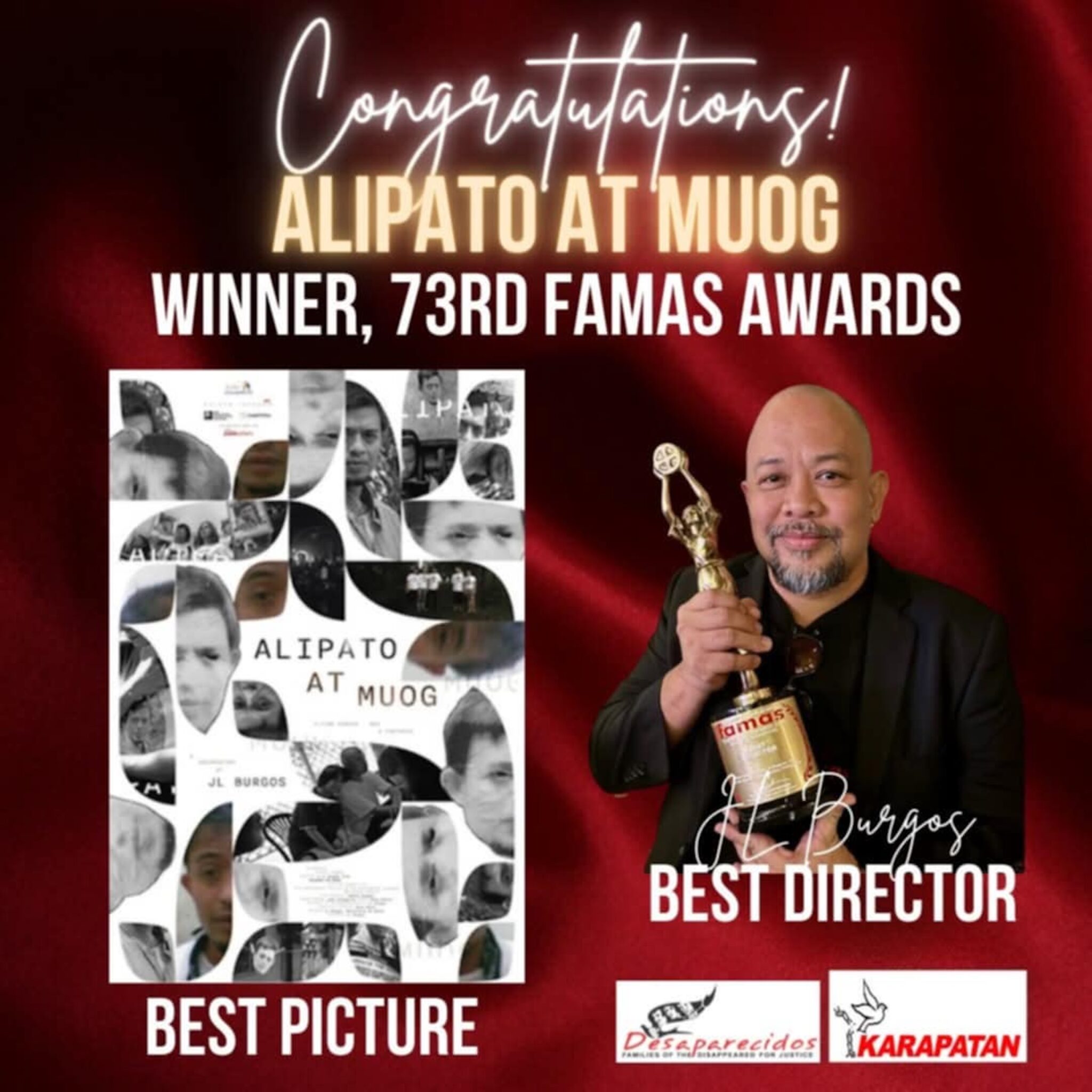 ‘Alipato at Muog’ film on desaparecidos won Best Picture, Director