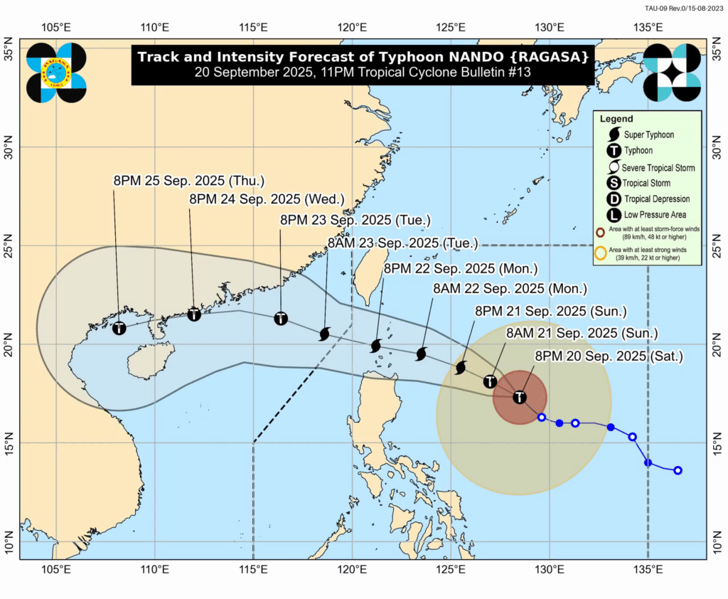 Pagasa: Nando may intensify into super typhoon Sunday
