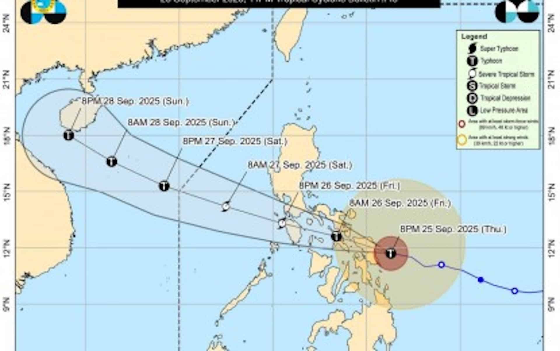 Opong weakens into a storm, Signal No. 2 still up in N. Cebu areas