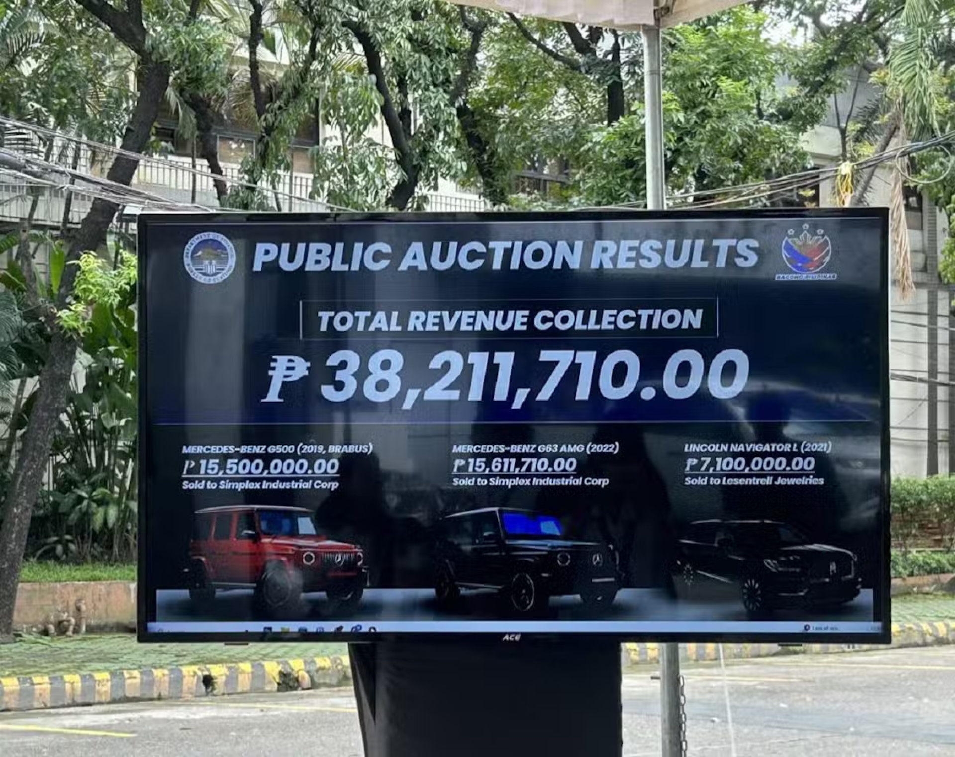 Discaya luxury cars: 3 of 7 vehicles sold, P38M raised in auction