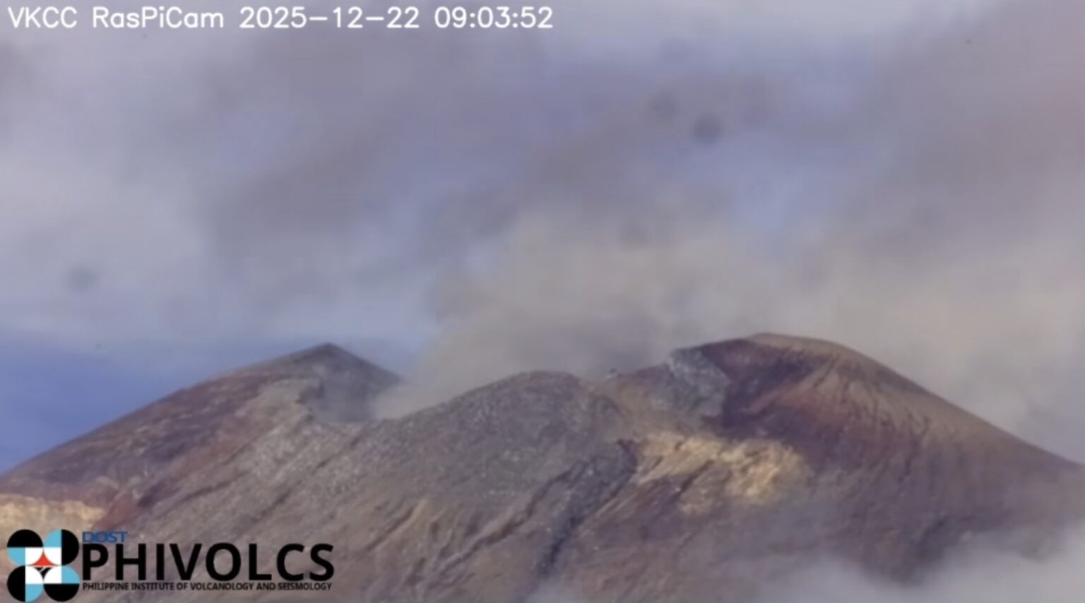 Kanlaon Volcano recorded two ash emissions on Monday morning