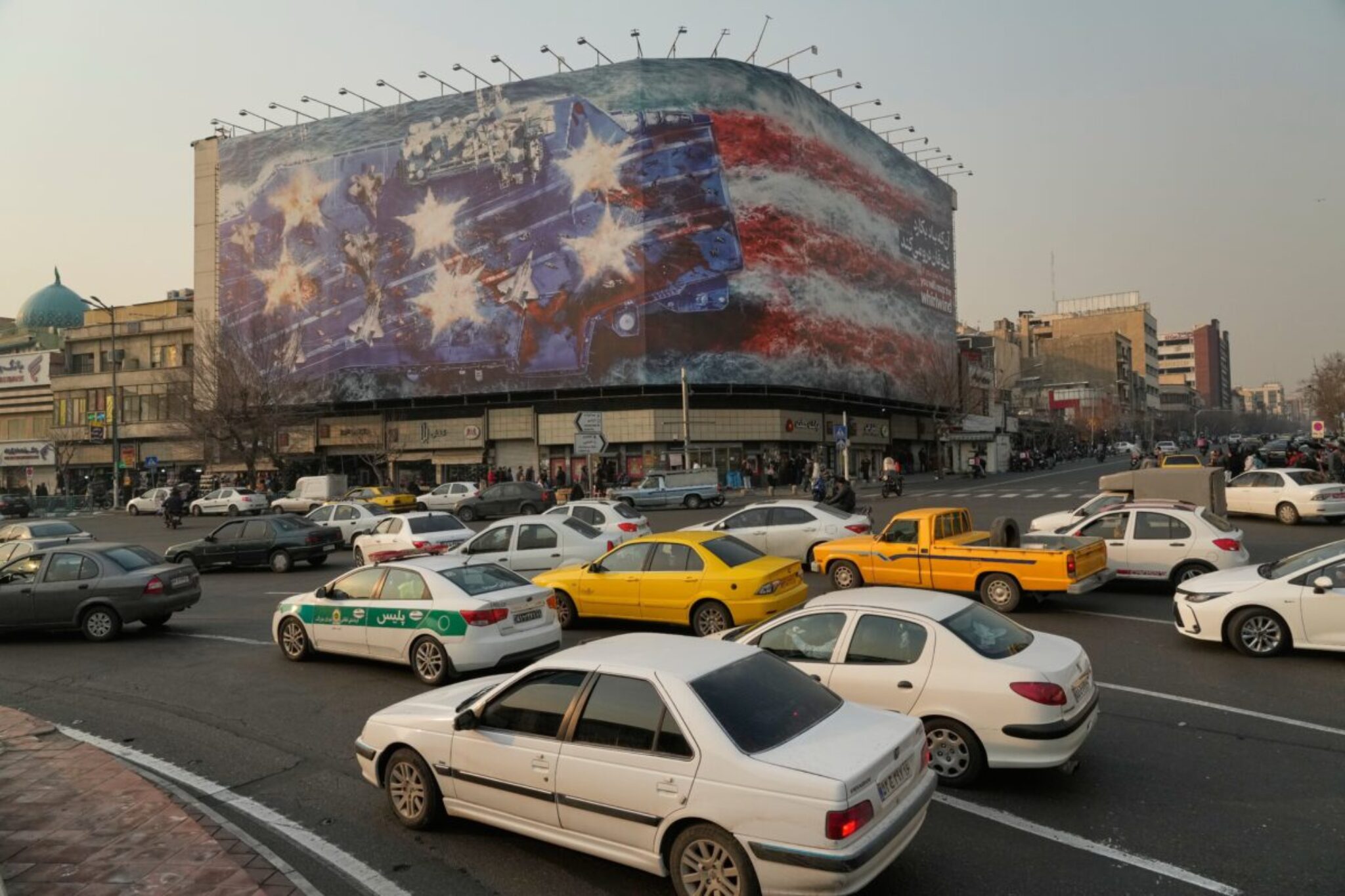 Iran unveils new mural warning of retaliation if US military strike
